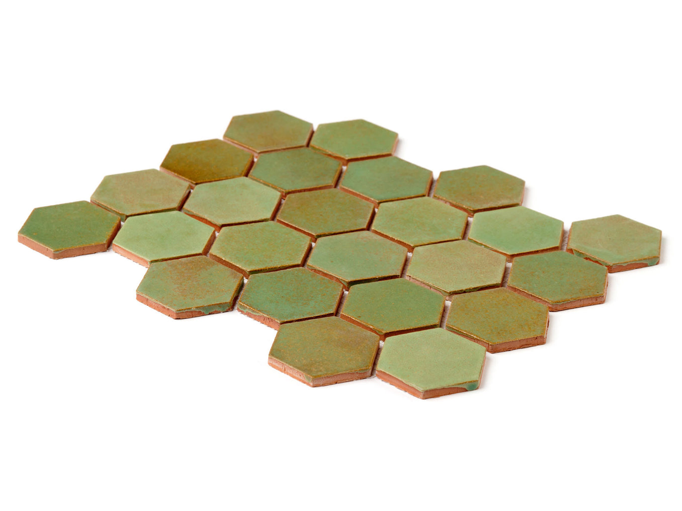Small Hexagon - 123R Patina | Shop Mercury Mosaics Tile
