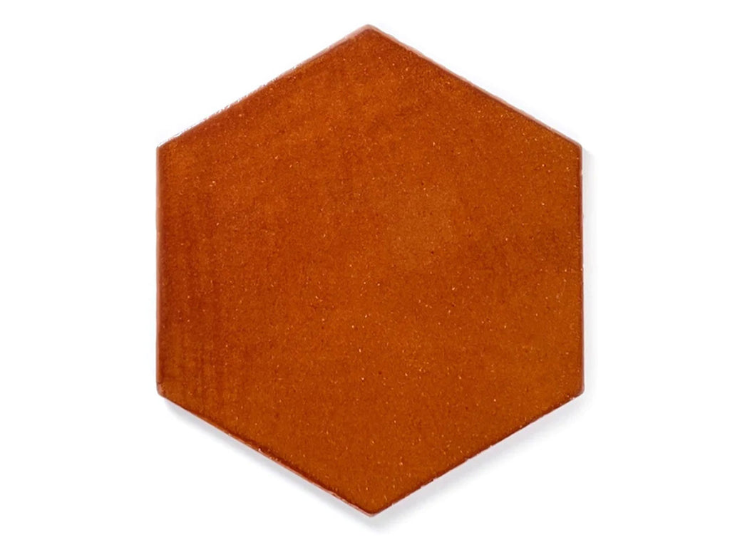 Large Chestnut Hexagon Tile | Hexagon Wall Tiles | Mercury Mosaics