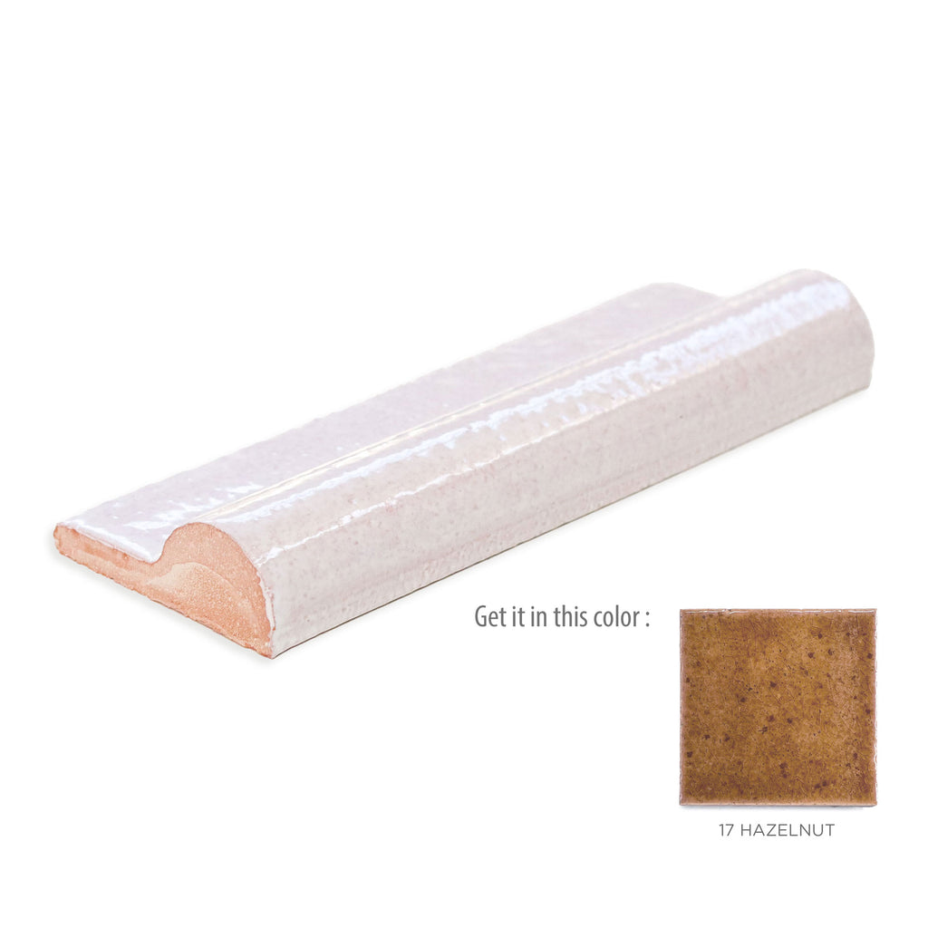 Chair Rail Trim - 17 Hazelnut | Shop Handmade Tile by Mercury Mosaics