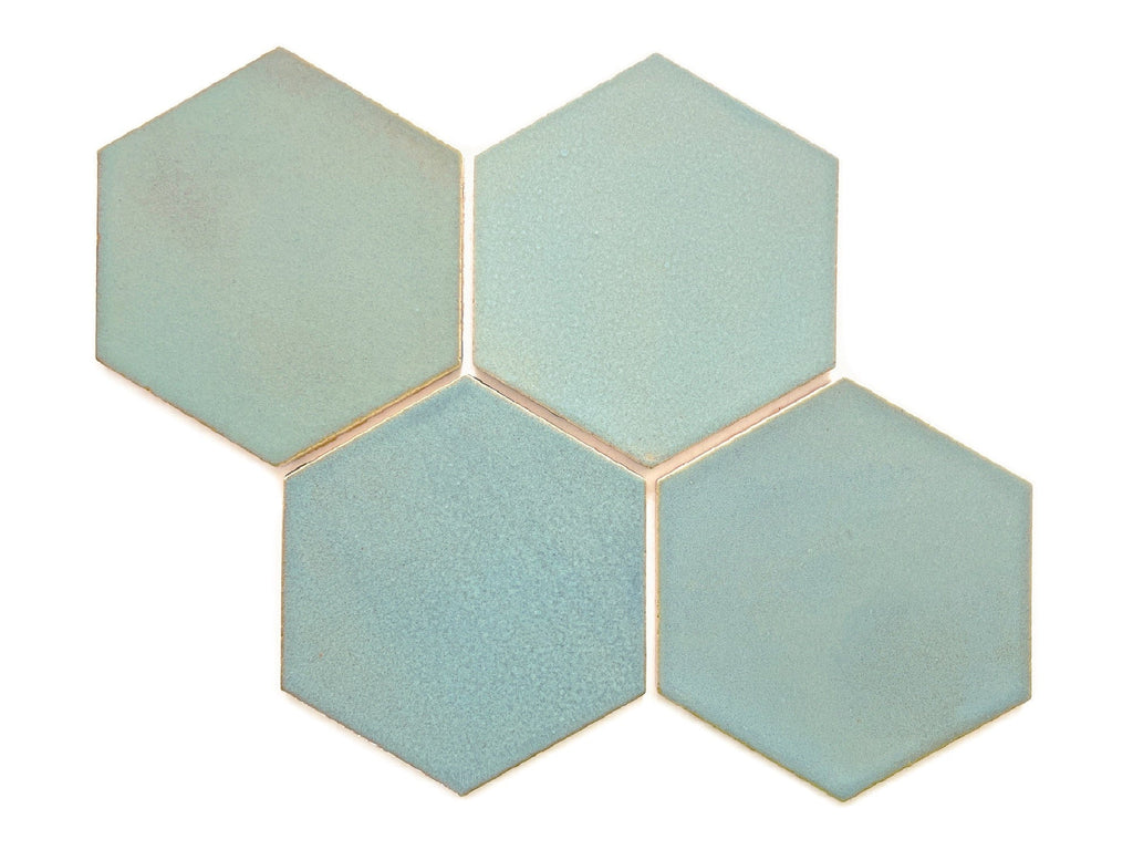Large Turquoise Hexagon Tile | Hexagon Wall Tiles | Mercury Mosaics