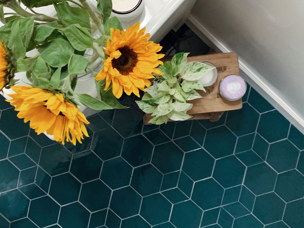 Geo-Hex Tile Pattern | Shop Handmade Tile by Mercury Mosaics