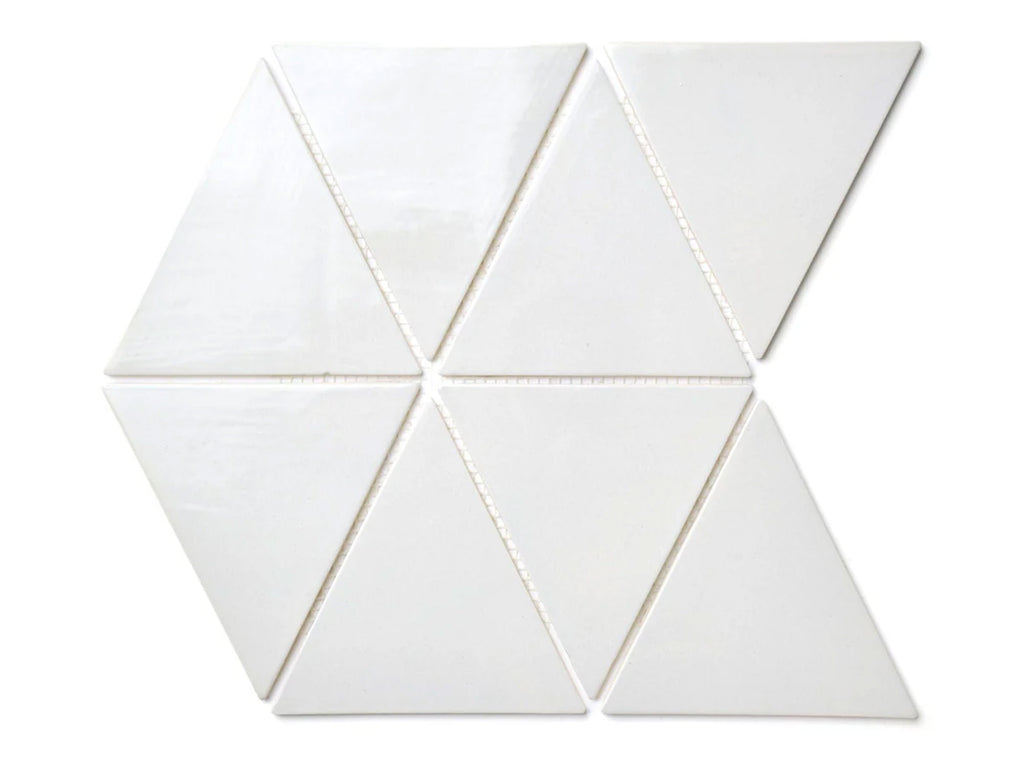 Light Grey Triangle Pattern Wall Tiles | Mercury Mosaics