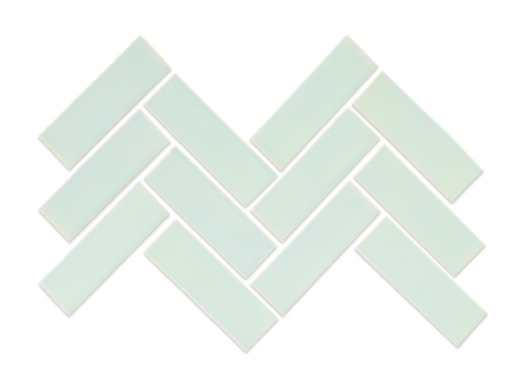 2"x6" Low Tide Herringbone Mosaic Tile | Mercury Mosaics