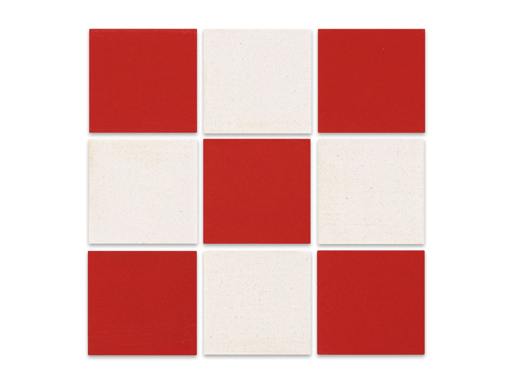 4"x4" Cherry & Vanilla Bean Checkerboard Subway Tile | Shop Handmade ...