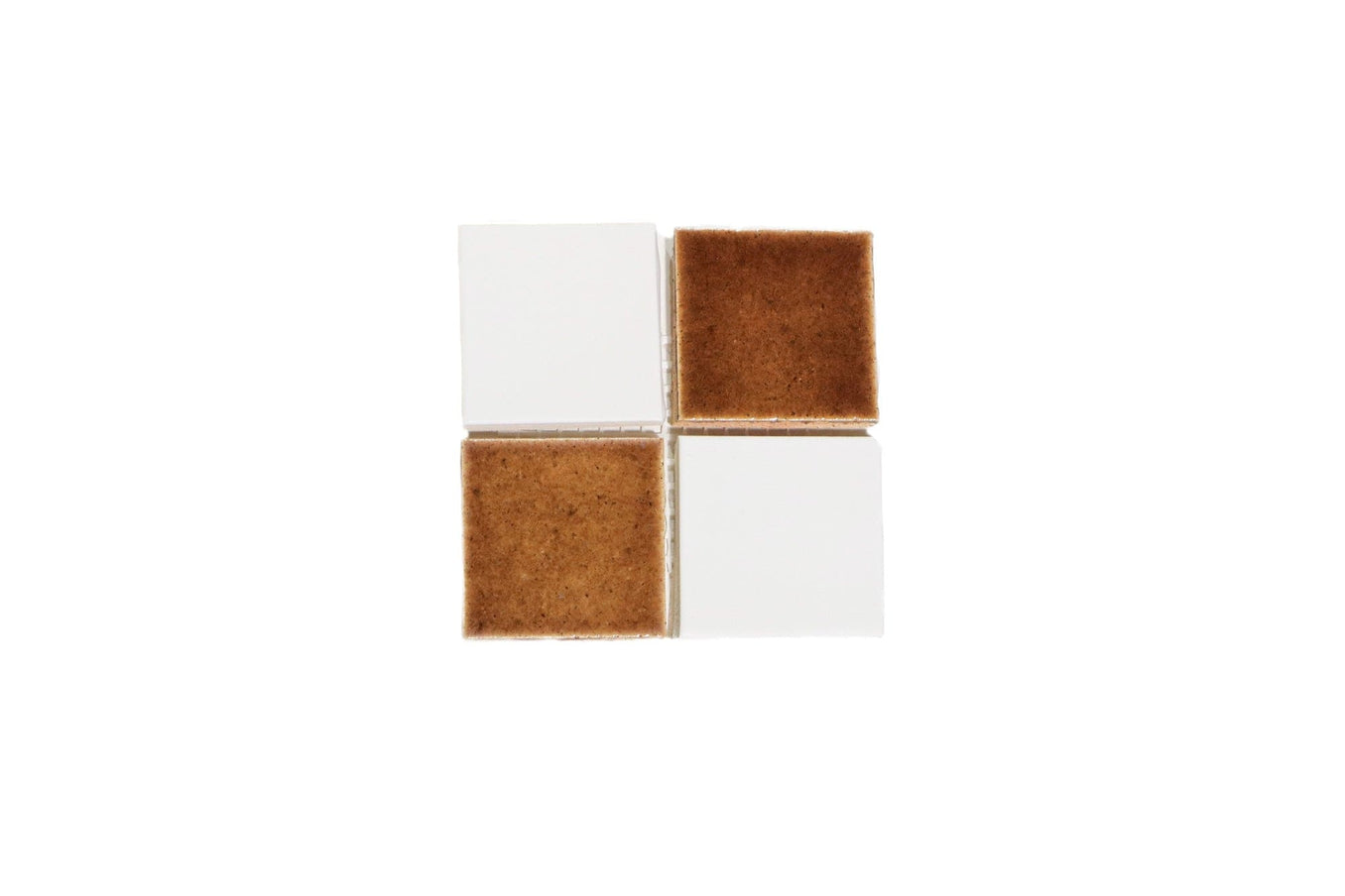 Checkerboard 2"x2" 301 Marshmallow & 17 Hazelnut Stacked Tile | Shop ...
