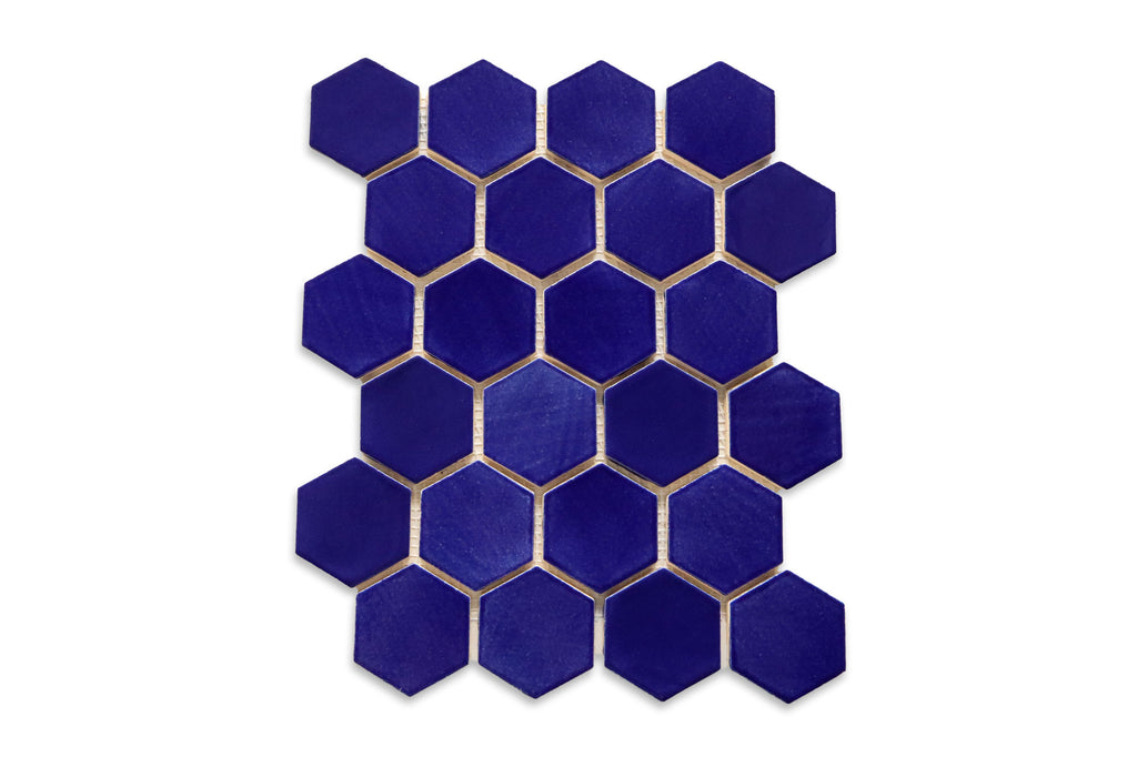Cobalt Blue Small Hexagon Tile | Shop Mercury Mosaics Tile