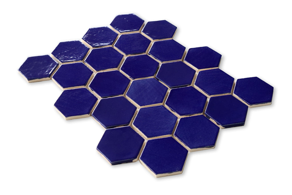 Cobalt Blue Small Hexagon Tile | Shop Mercury Mosaics Tile