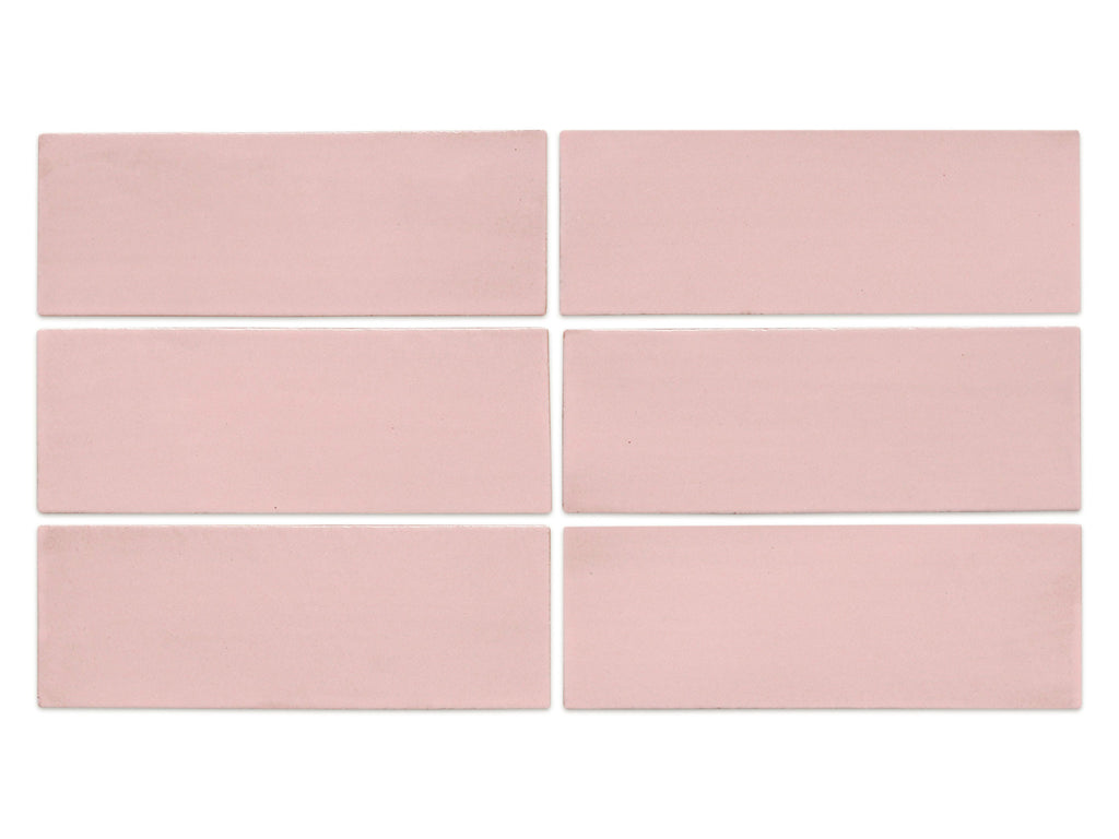 3"x8" Dusty Rose Ceramic Subway Tile | Tile Mosaic – Mercury Mosaics
