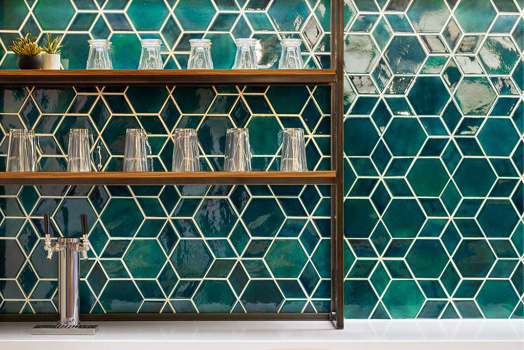 Green Geo-Star Pattern | Shop Handmade Tile by Mercury Mosaics