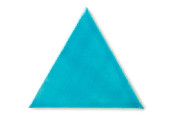 Small Blue Ceramic Triangle Tiles | Handmade by Mercury Mosaics