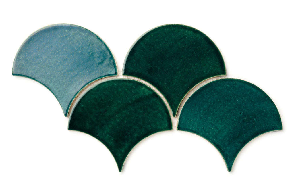 Tropical Green Fish Scale Tile | Shop Mercury Mosaics Tile