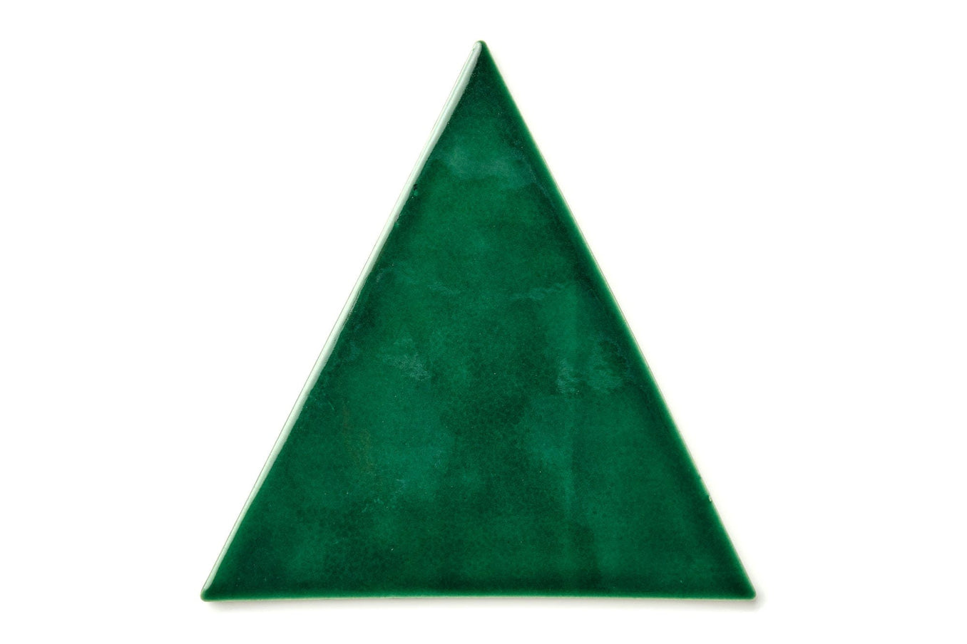 Large Emerald Green Triangle Tiles | Handmade by Mercury Mosaics