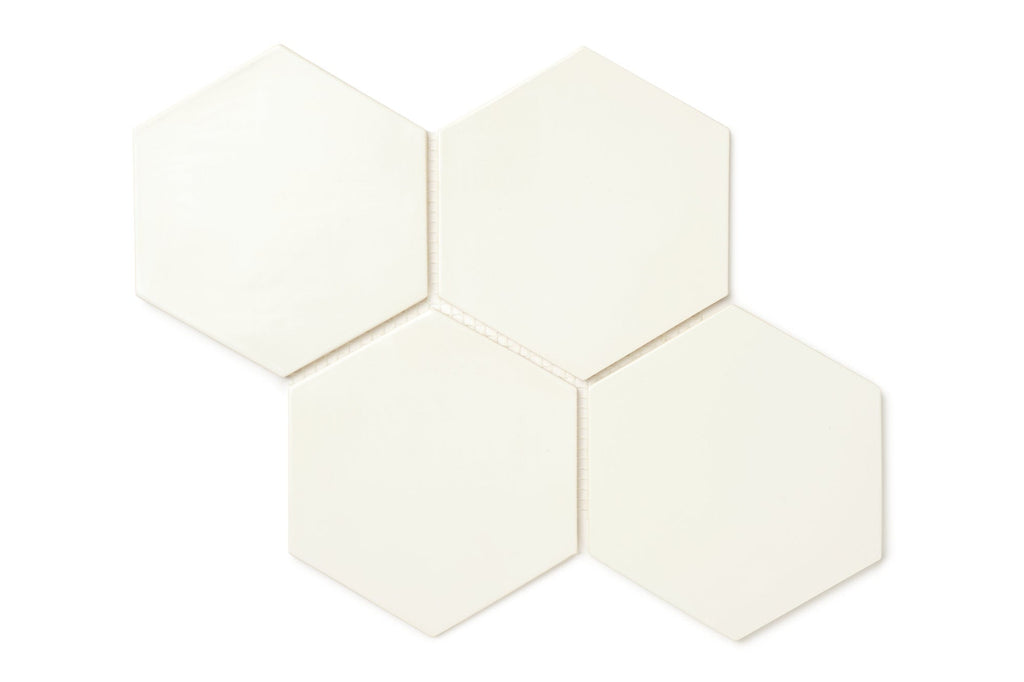 Large White Hexagon Tile | Shop Mercury Mosaics Tile