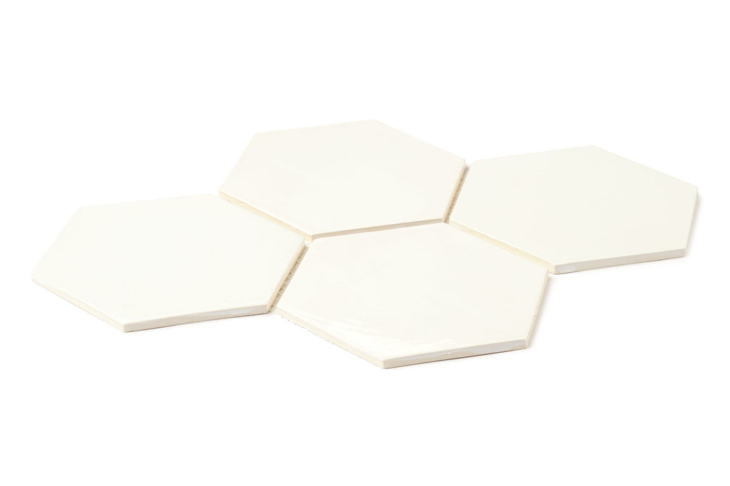 Large White Hexagon Tile | Shop Mercury Mosaics Tile