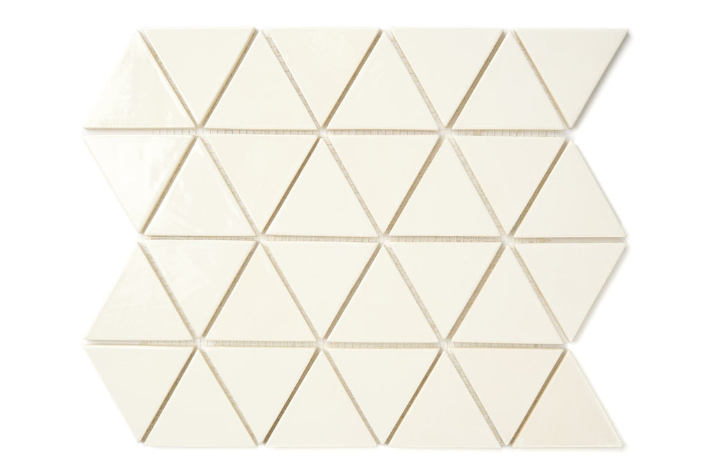 Small White Triangle Tiles | Mercury Mosaics