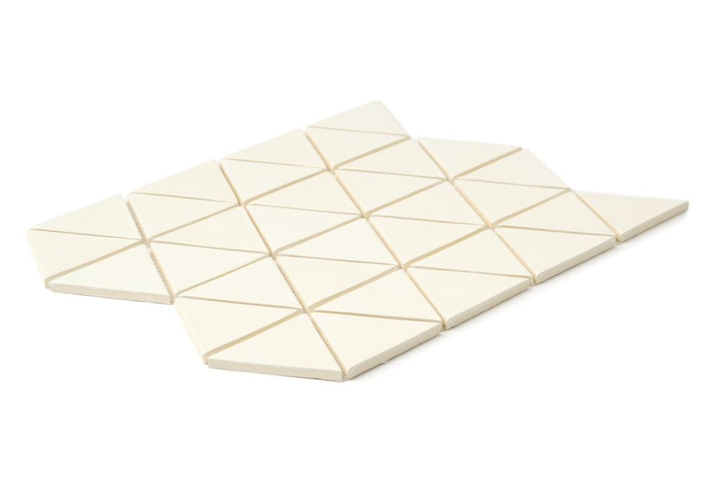 Small White Triangle Tiles | Mercury Mosaics