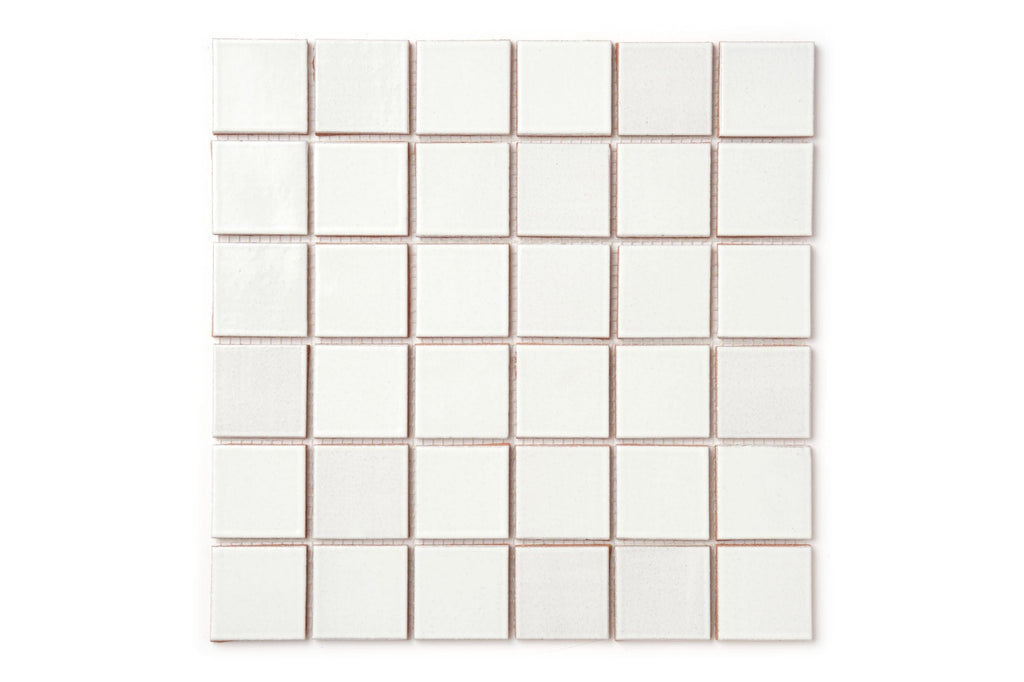 2"x2" White Stacked Tile | Shop Mercury Mosaics Tile