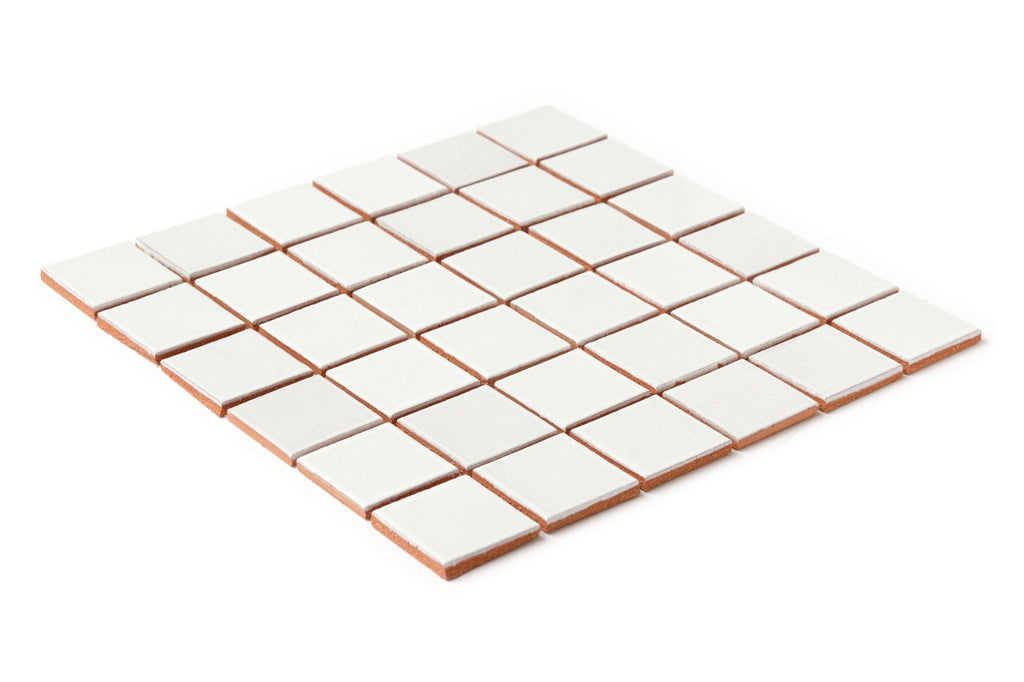 2"x2" White Stacked Tile | Shop Mercury Mosaics Tile