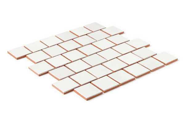 2"x2" White Staggered Tile | Shop Mercury Mosaics Tile