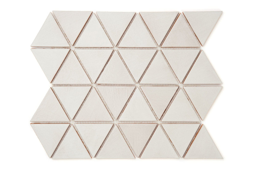 Small White Triangle Tiles | Mercury Mosaics