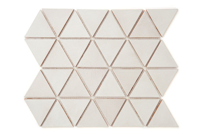 Small White Triangle Tiles | Mercury Mosaics