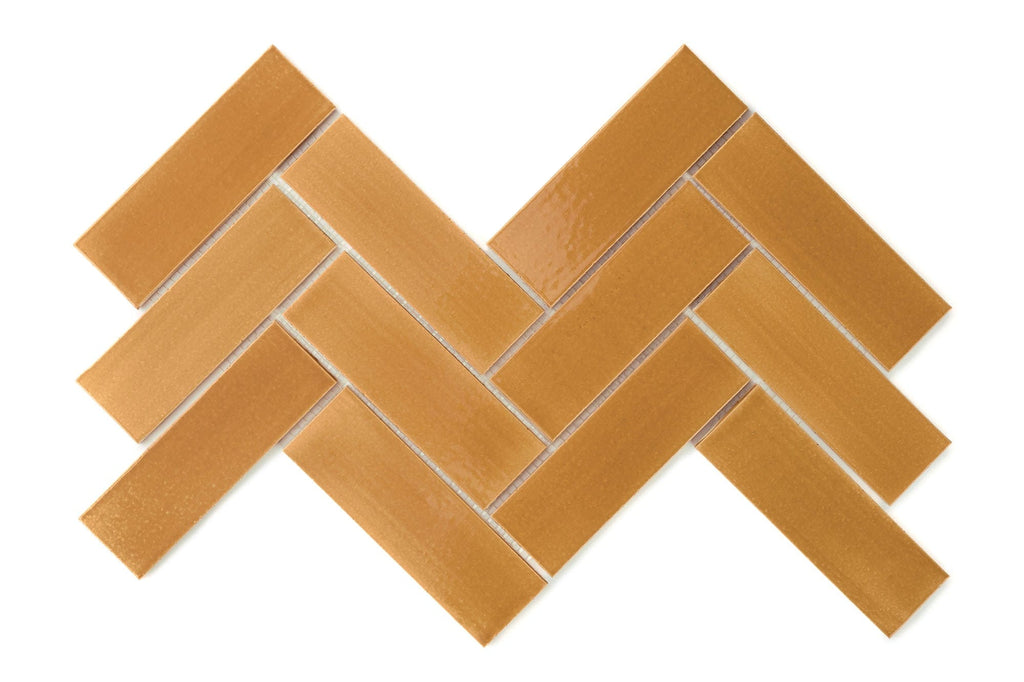 2"x6" Cider Herringbone Mosaic Tile | Mercury Mosaics