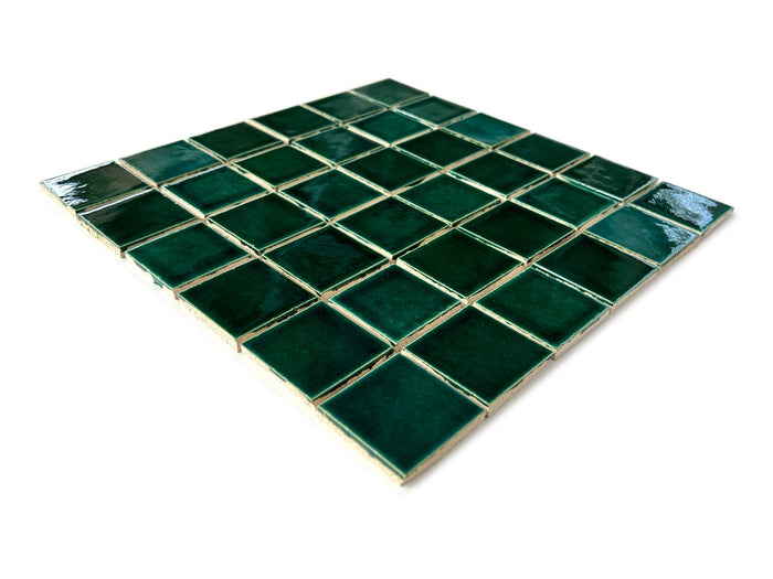 2"x2" Small Squares - Stacked | Handmade Tile by Mercury Mosaics