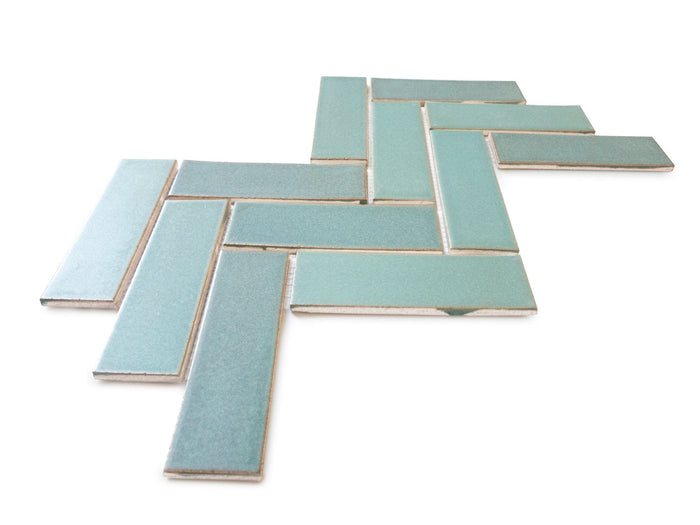 2"x6" Herringbone Pattern Tiles | Mercury Mosaics