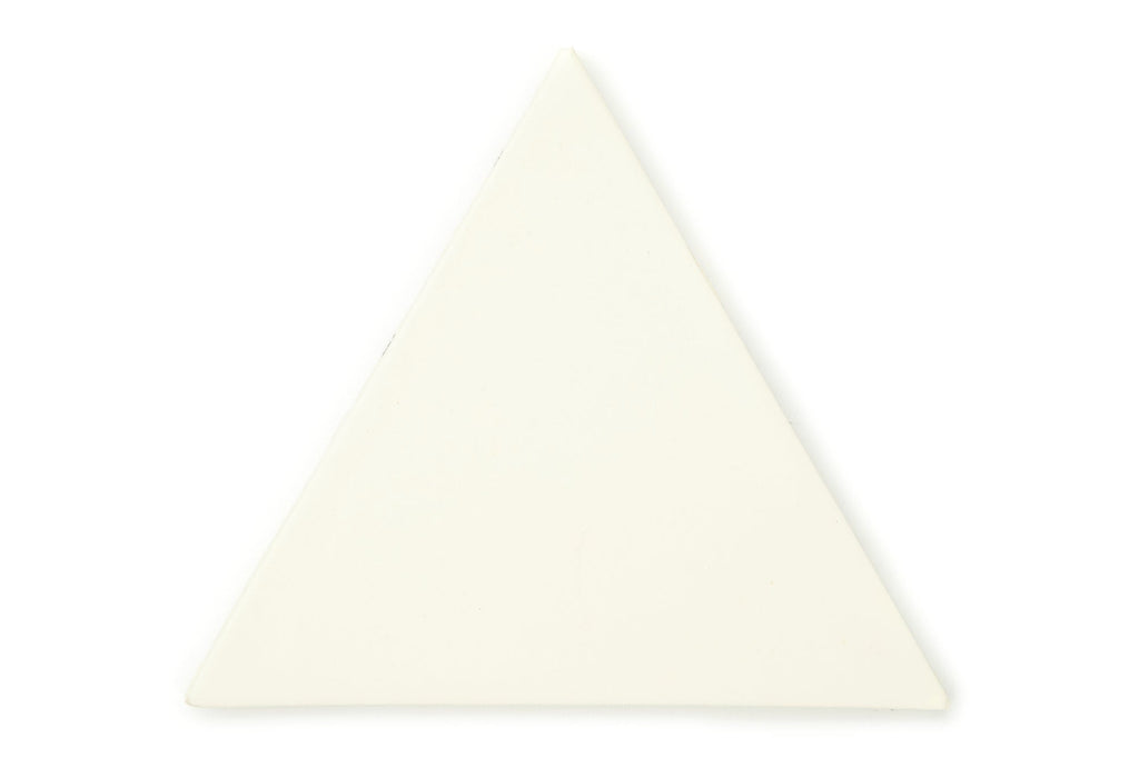 Small Matte White Triangle Tiles | Mercury Mosaics