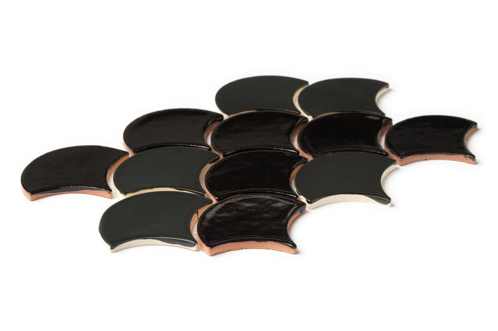 Onyx Blend - Moroccan Fish Scale Ceramic Tiles | Mercury Mosaics