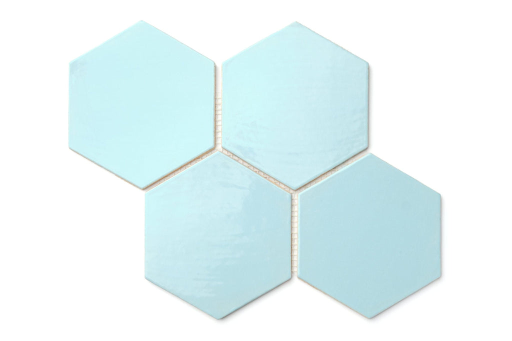 Large Heavenly Blue Hexagon Tile | Shop Mercury Mosaics Tile