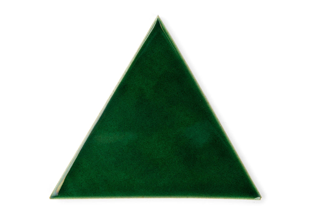 Small Green Triangle Tiles | Mercury Mosaics