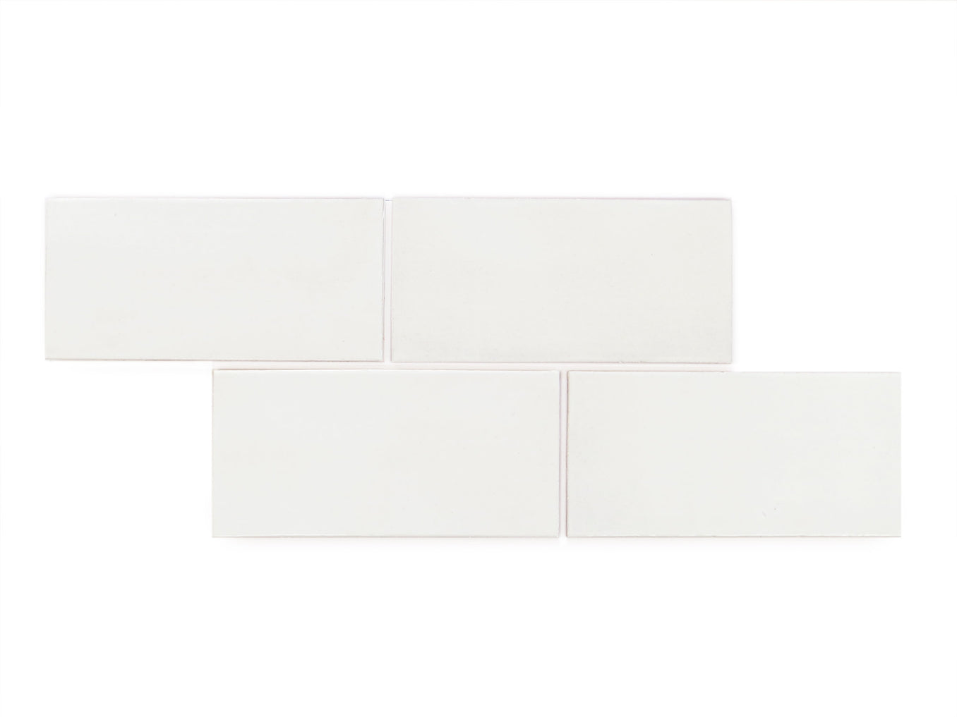 4"x8" White Subway Backsplash | White Ceramic Subway Tile – Mercury Mosaics