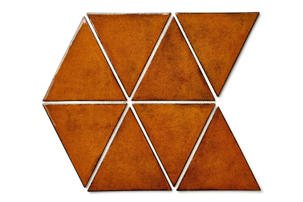 Amber Triangular Ceramic Tiles | Mercury Mosaics