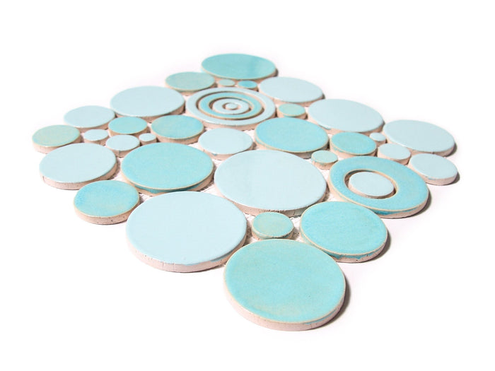 Round Tile - Shop Bubble, Penny Tile & More | Mercury Mosaics