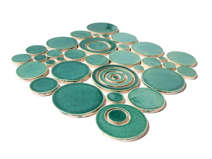 Round Tile - Shop Bubble, Penny Tile & More | Mercury Mosaics