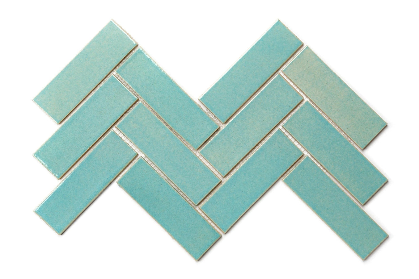 2"x6" Light Blue Herringbone Tile | Mercury Mosaics