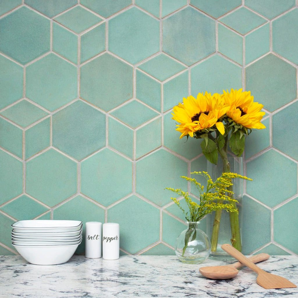 Geo-Hex Tile Pattern | Shop Handmade Tile by Mercury Mosaics