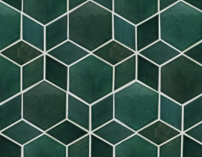 Green Geo-Star Pattern | Shop Handmade Tile by Mercury Mosaics