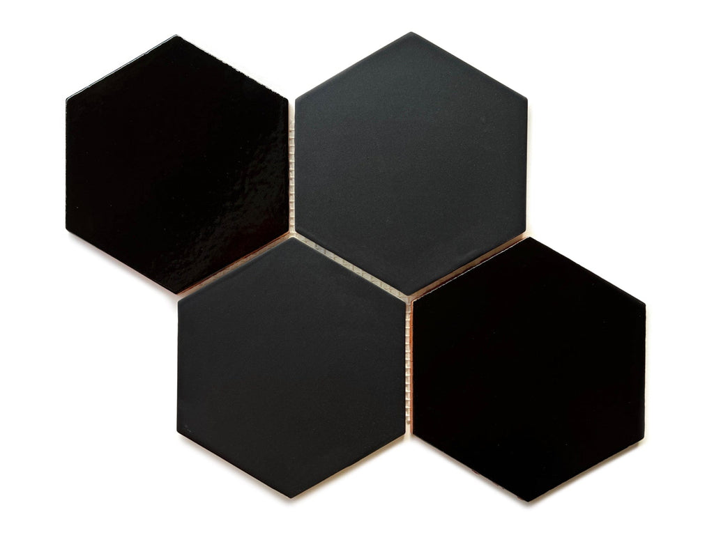 Onyx Blend Honeycomb Tile | Sleek Black Tiles | Mercury Mosaics