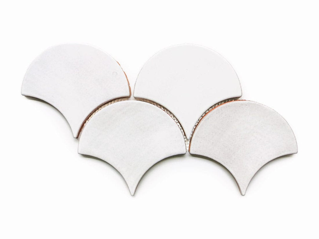 Large White Moroccan Fish Scale Tiles | Buy Moroccan Tiles | Mercury ...