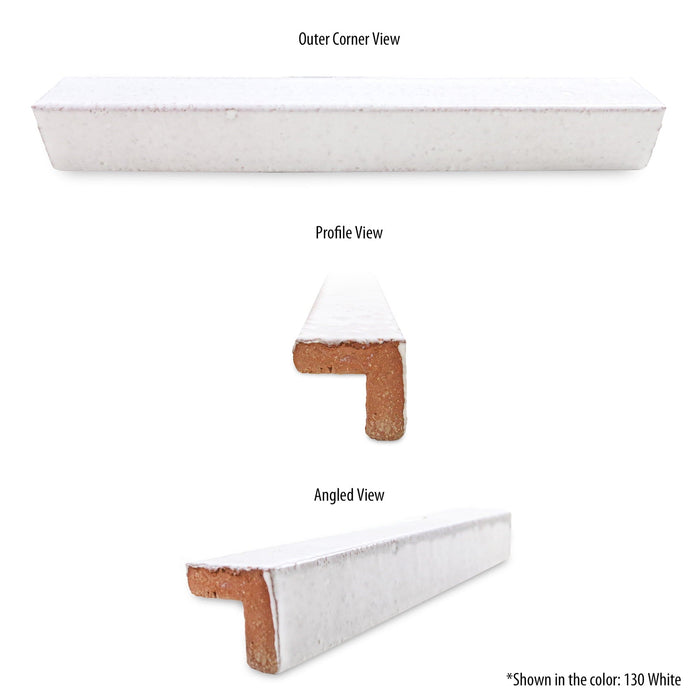 Light Blue Ceramic V Cap Tile Corner Trim | Mercury Mosaics