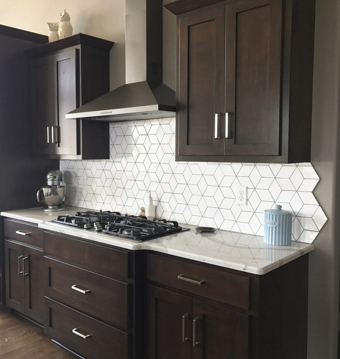 White Medium Diamond Wall Tiles | Mercury Mosaics